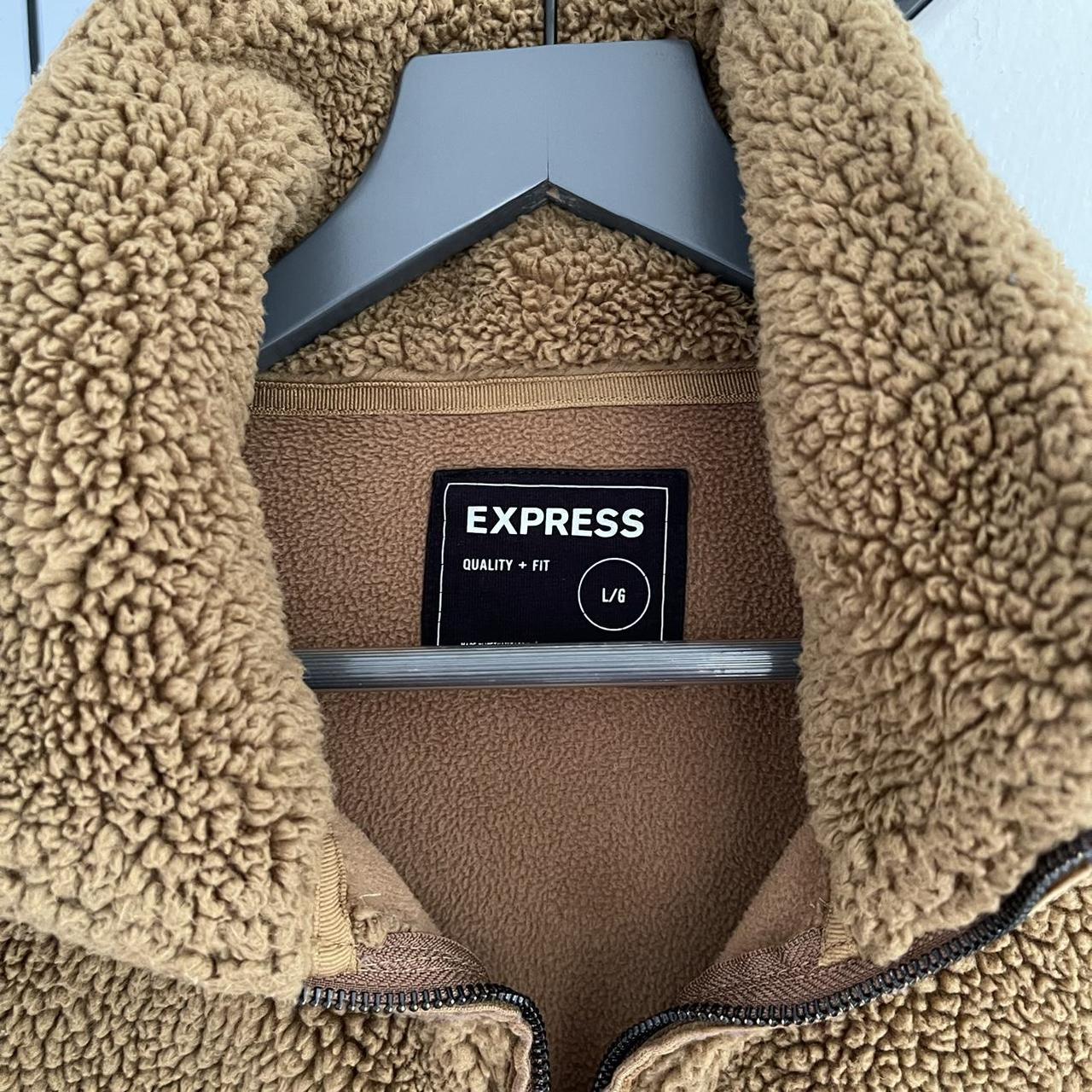Express Men's Tan and Brown Jacket | Depop