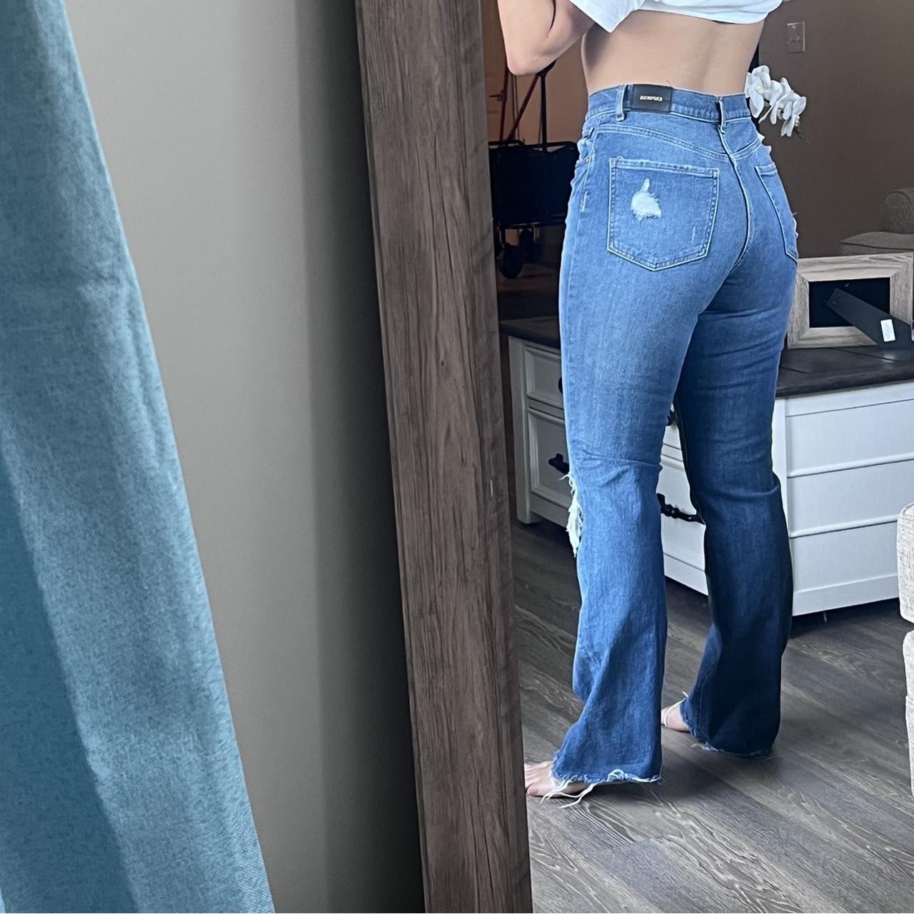 Express Women's Blue Trousers | Depop