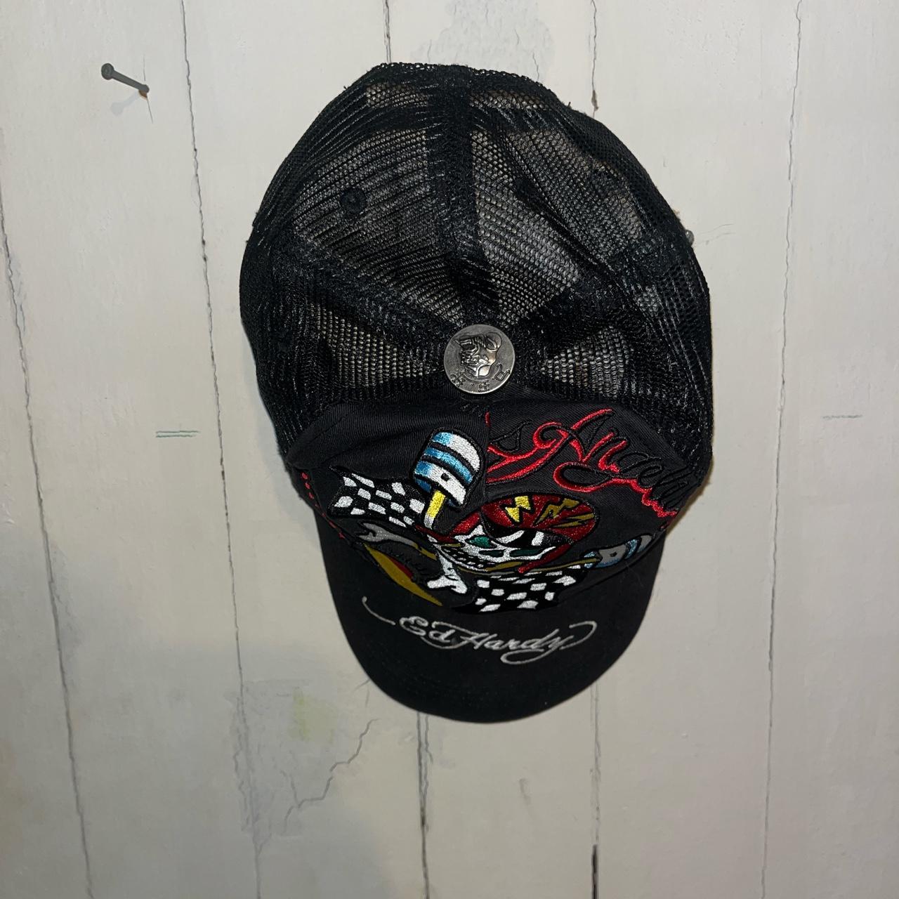 Vintage Ed Hardy trucker hat. A little beat up but... - Depop