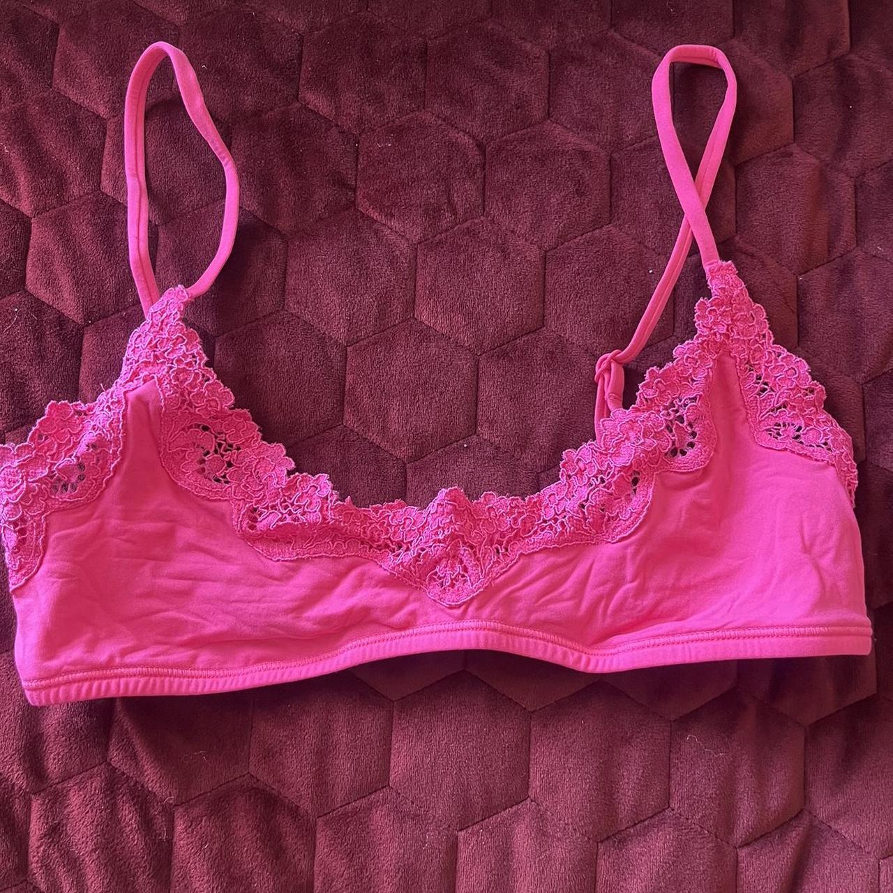 Pink skims bra top!! Never worn, perfect... - Depop