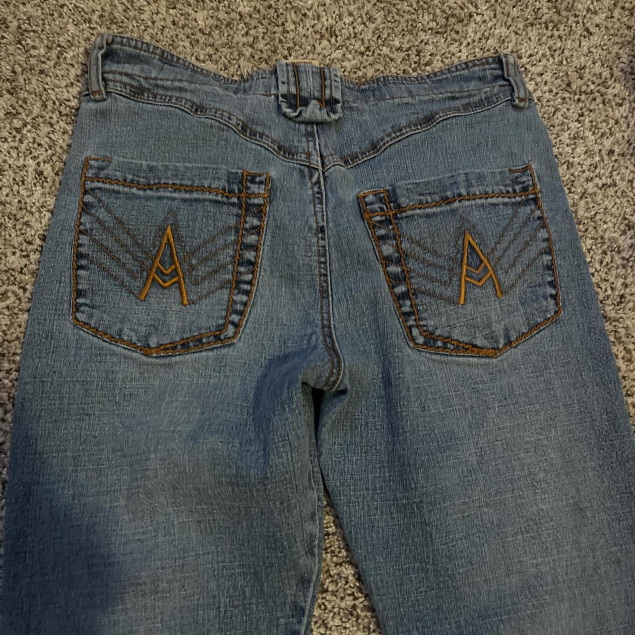 Y2K low rise bootcut Apollo jeans size 1/2 - Depop