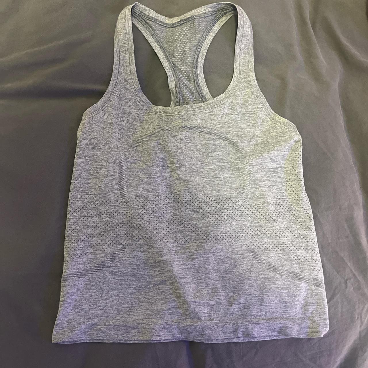Lululemon crop tank - grey swiftly tech racerback... - Depop