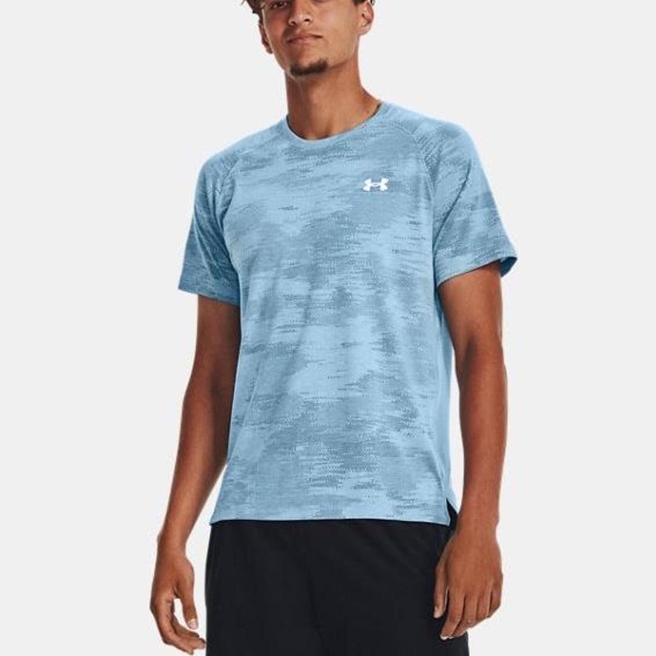 Blue under armour gym top #underarmour #gym... - Depop