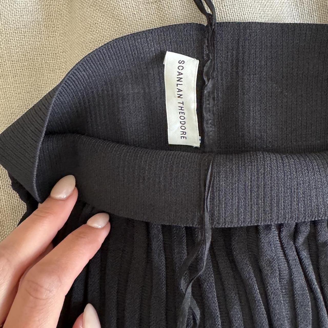 Scanlan Theodore stretchy, pleated semi sheer midi... - Depop