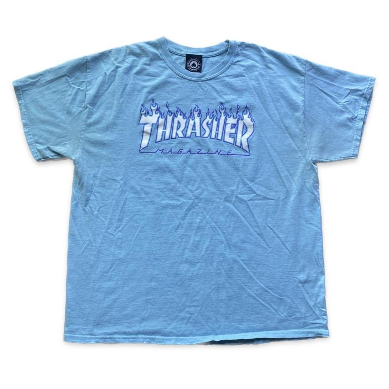 Thrasher Men's Blue T-shirt | Depop