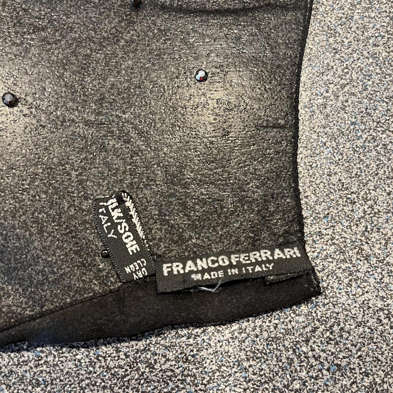 Vintage Franco Ferrari Neck Scarf in black with... - Depop