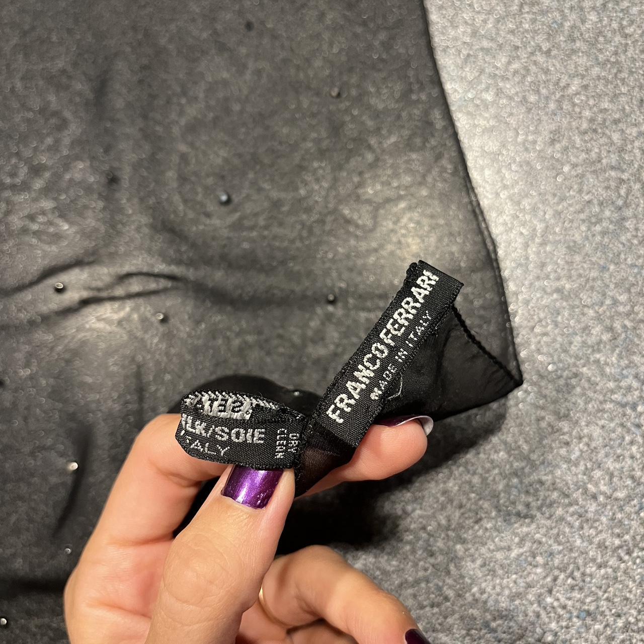 Vintage Franco Ferrari Neck Scarf in black with... - Depop