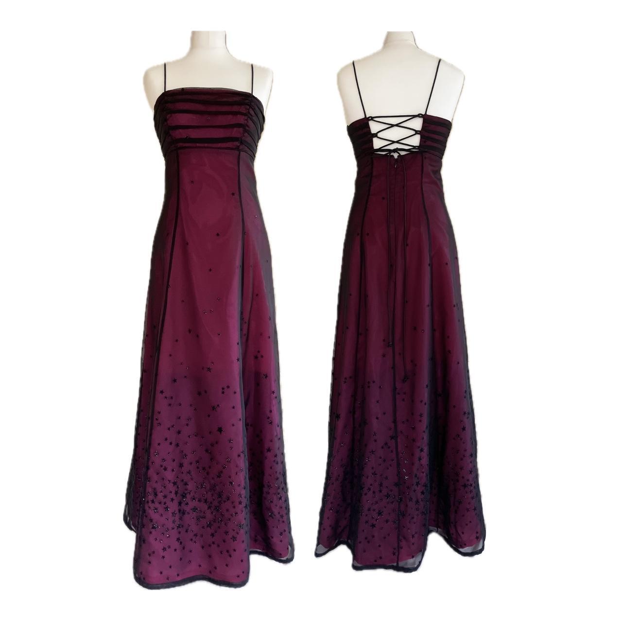 Lovely red/pinky star mesh prom dress Really... | Depop