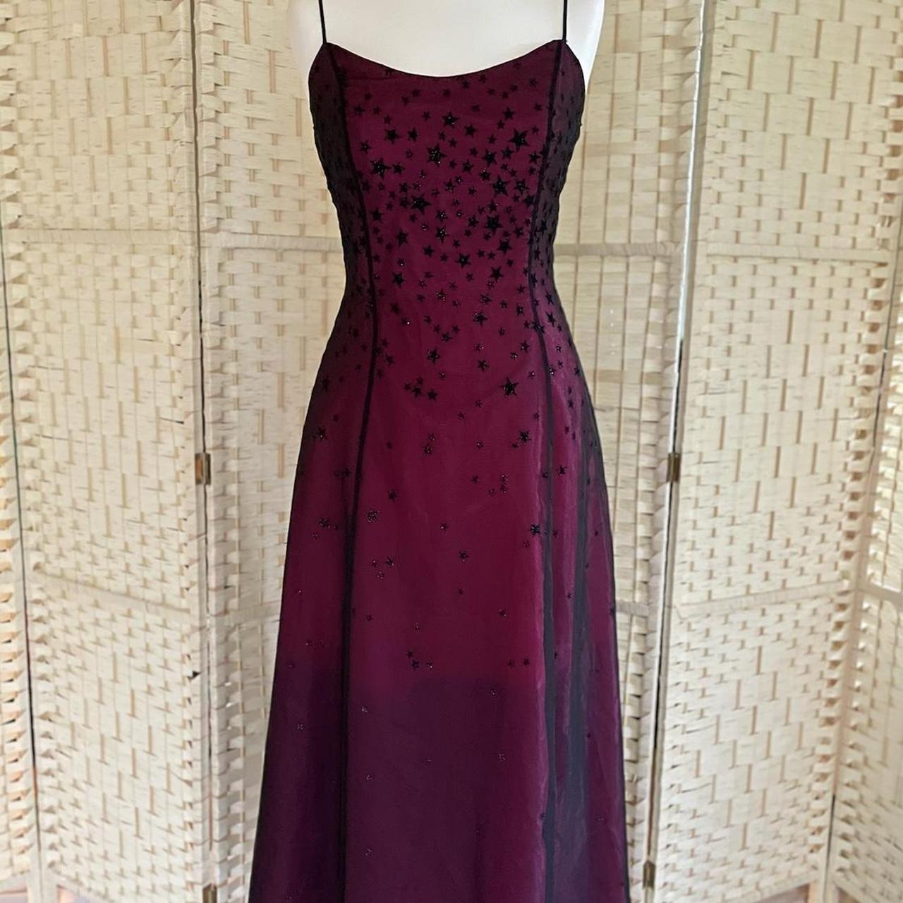 Vintage pinky/red starry prom dress Super pretty... | Depop