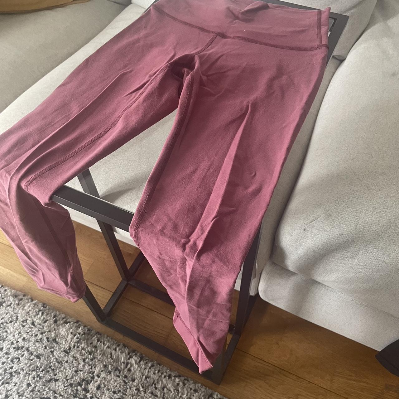 Rose pink lululemon Wunder under leggings 23” (UK... - Depop