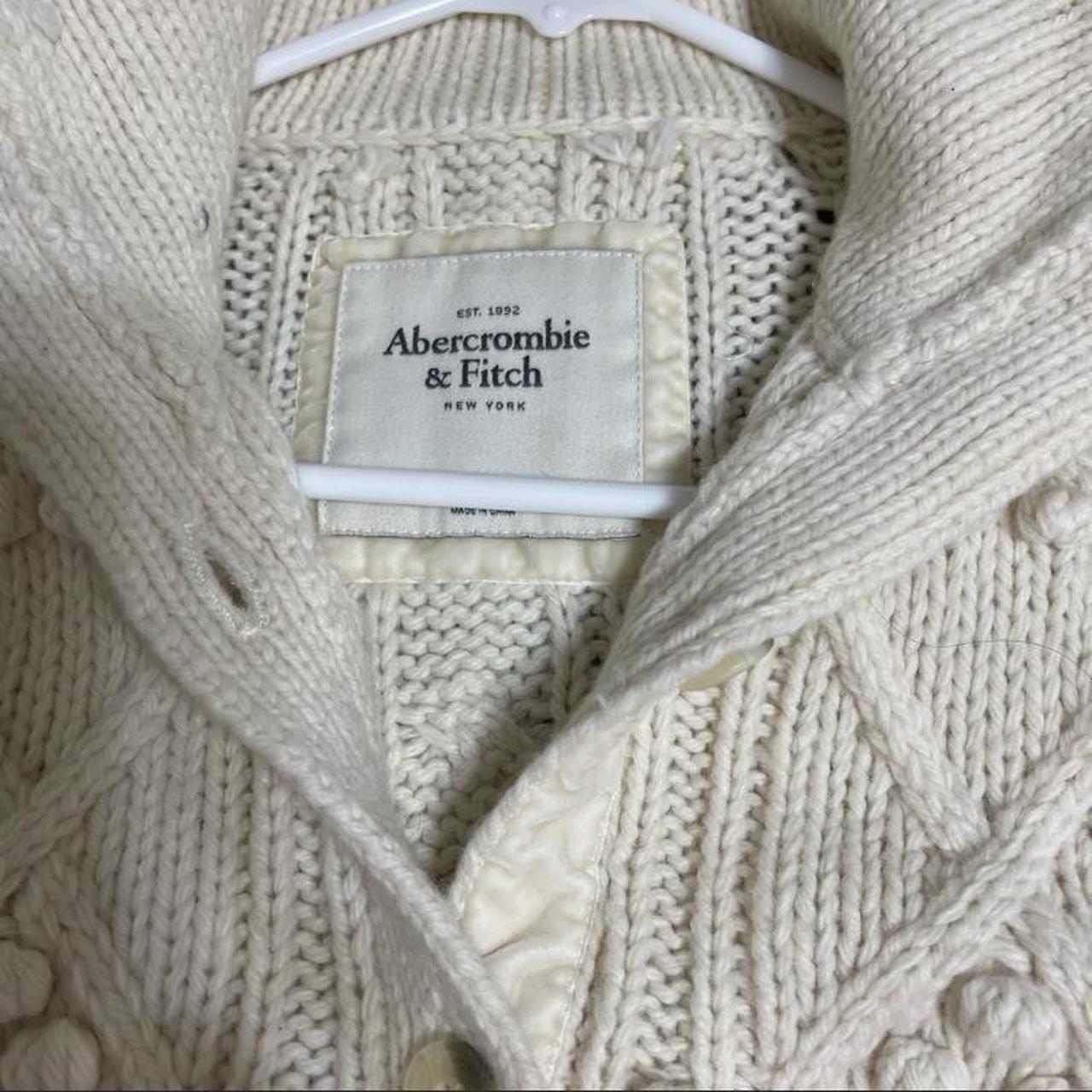 Abercrombie & Fitch Women's Cream and Tan Jumper | Depop