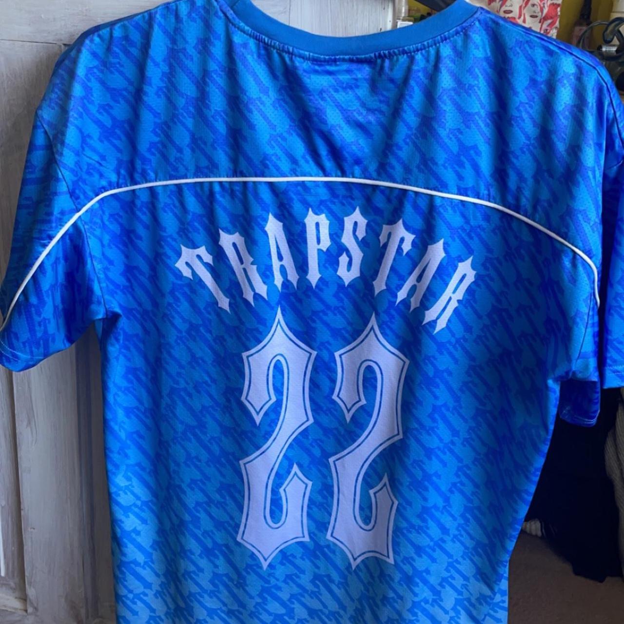 Blue trapstar football shirt Open to offers Message... - Depop
