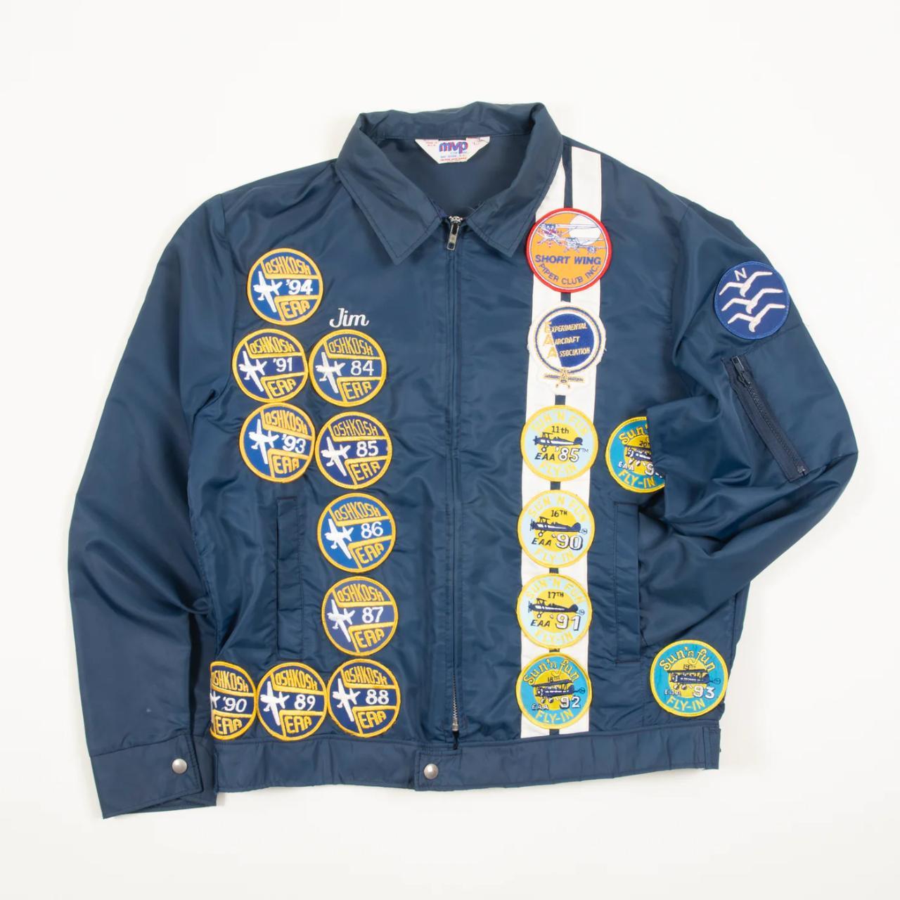 VINTAGE 80'S HEAVILY PATCHED RACING JACKET MADE IN... - Depop