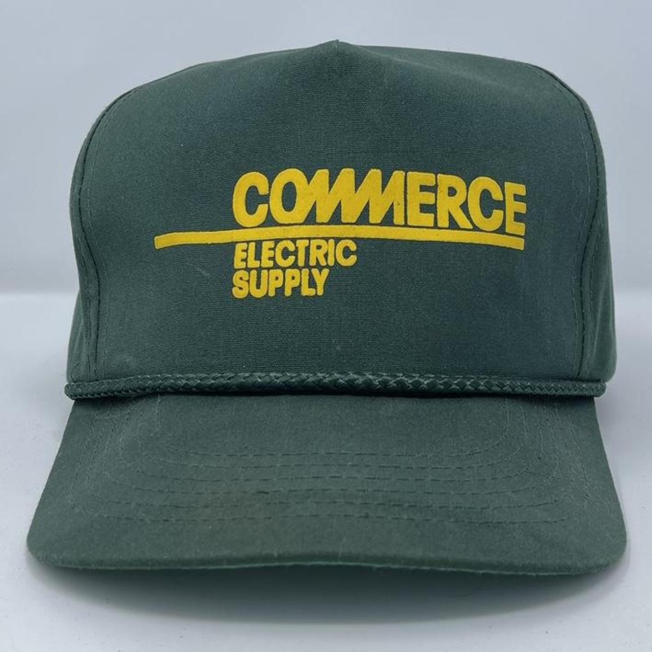 90s Workwear Hat Cool vintage snap back hat from... - Depop
