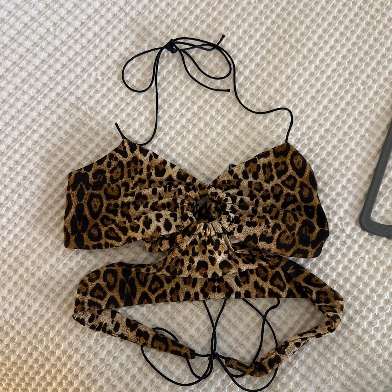Leopard print halter top | Depop