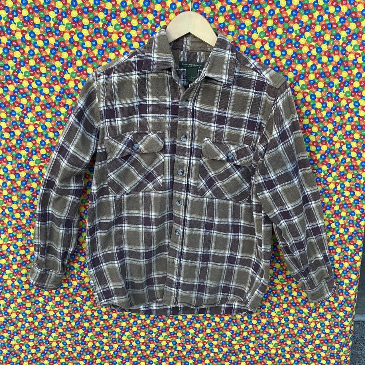 Vintage Great Northwest brown button-up... - Depop
