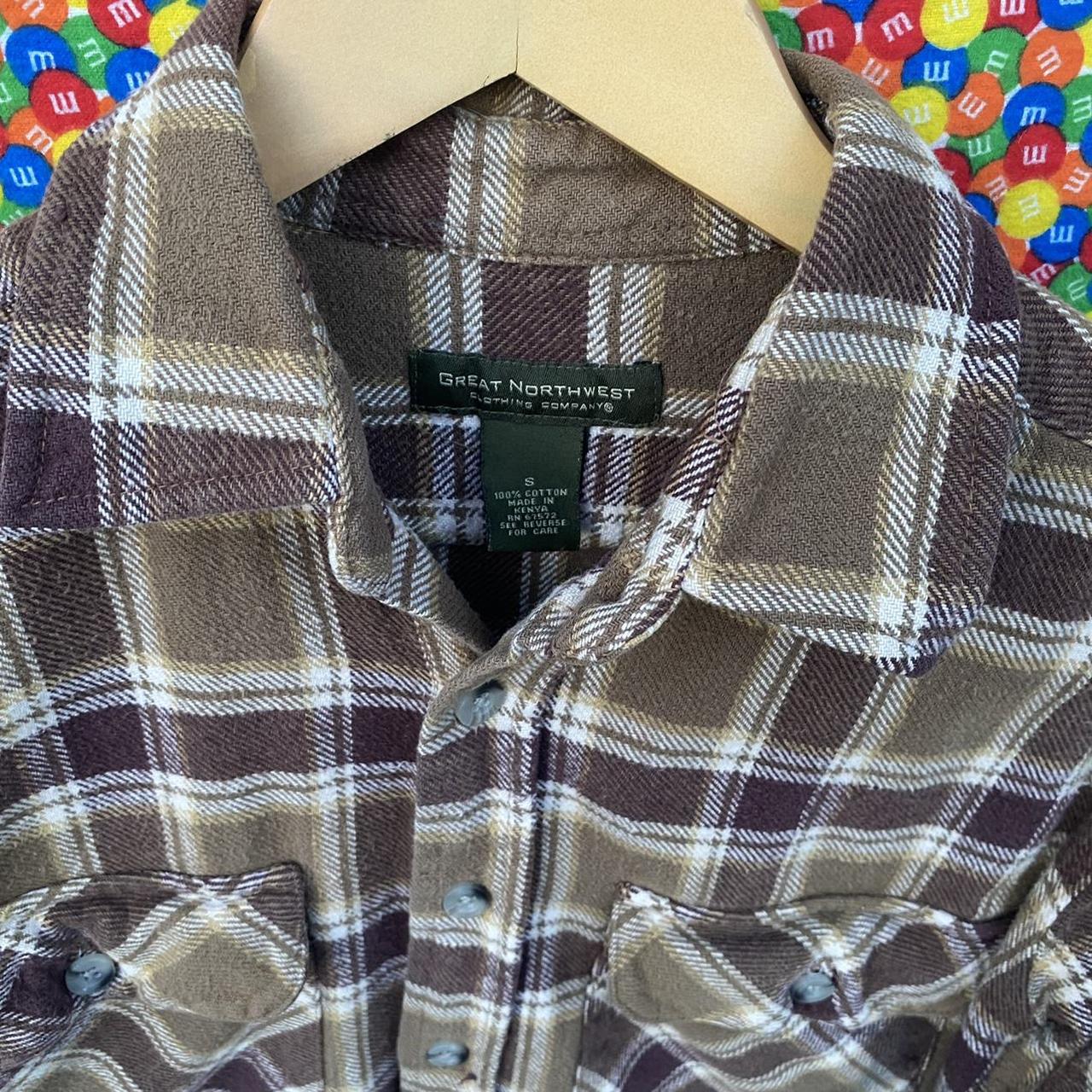 Vintage Great Northwest brown button-up... - Depop