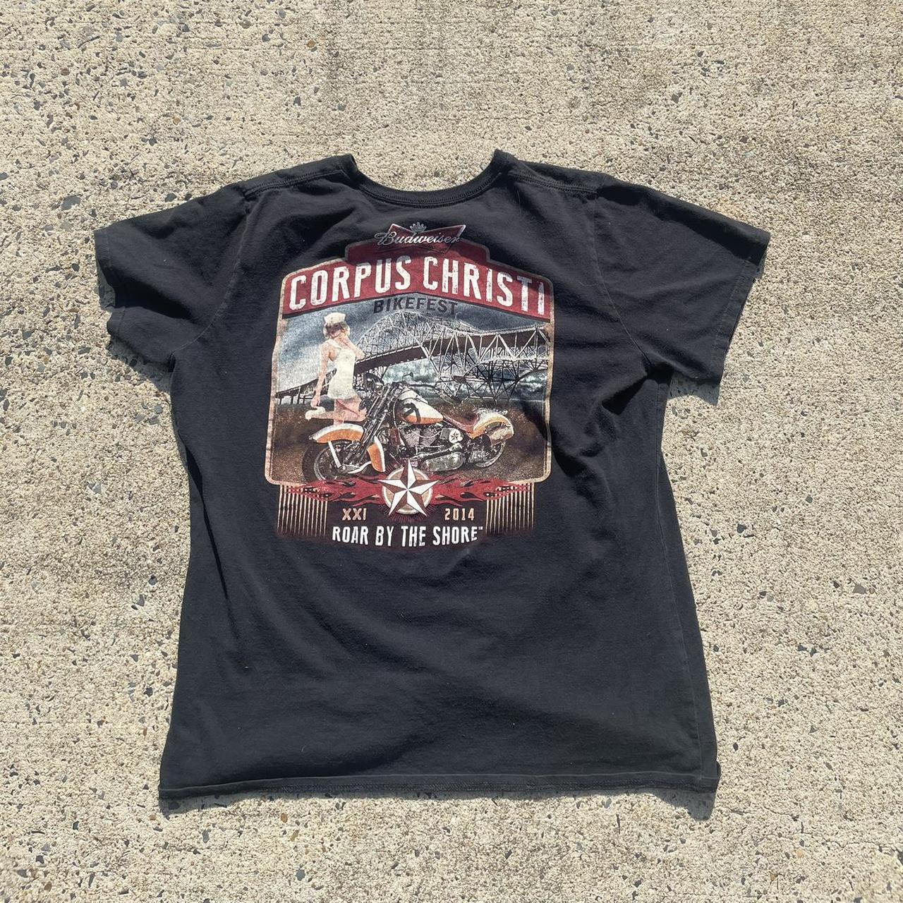Budweiser Corpus Christi bike fest tee 🦇Raw... - Depop
