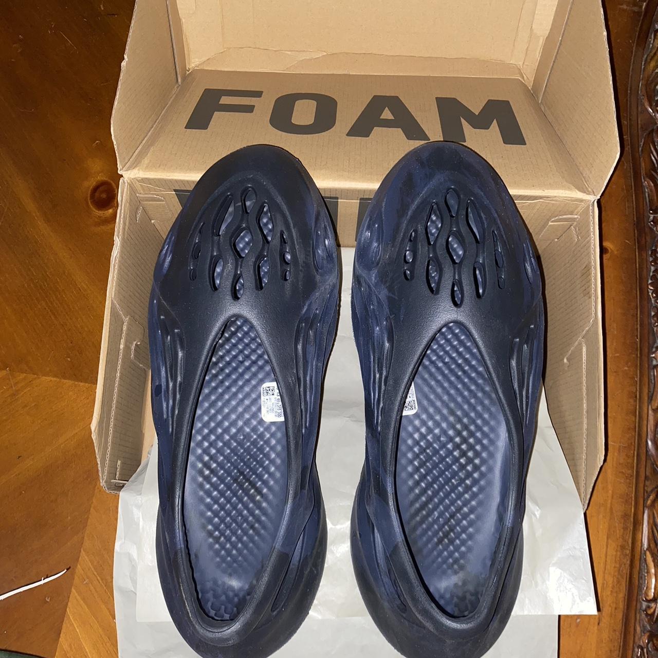 Yeezy Men's Black and Navy Clogs | Depop