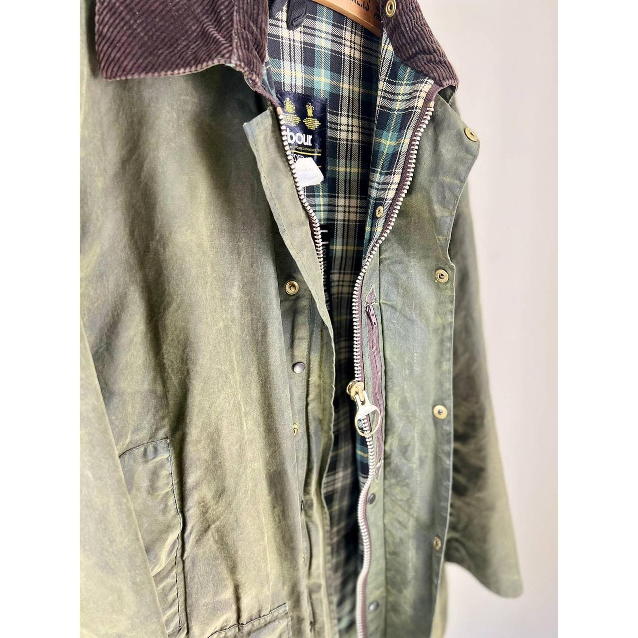 Vintage 90s Barbour Border Waxed Jacket -... - Depop