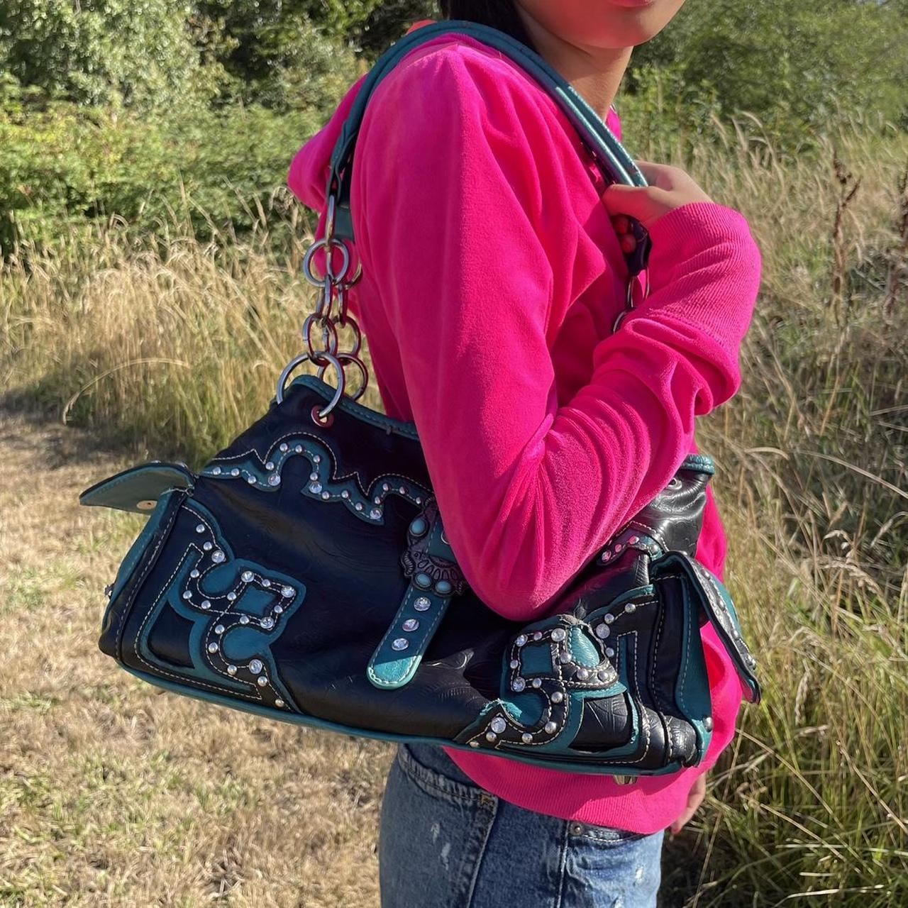 VINTAGE y2k purse early 2000s rustic couture... - Depop