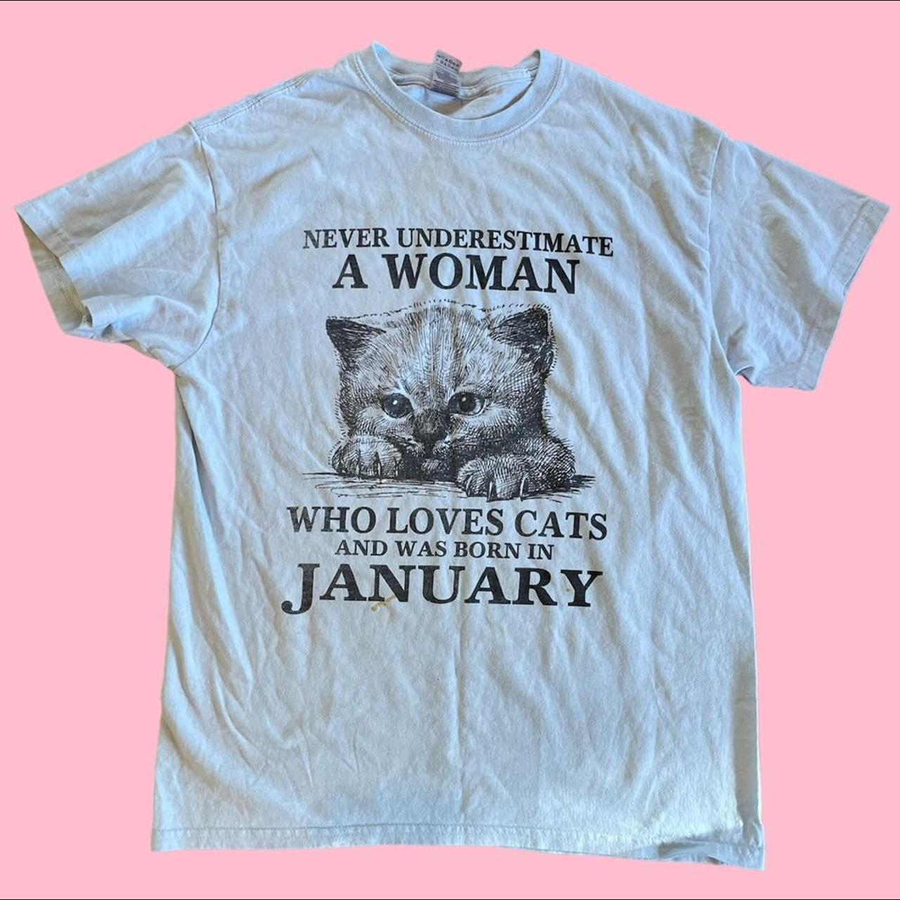 Ironic cat shirt 🩵 Cute blue and black ironic cat... - Depop