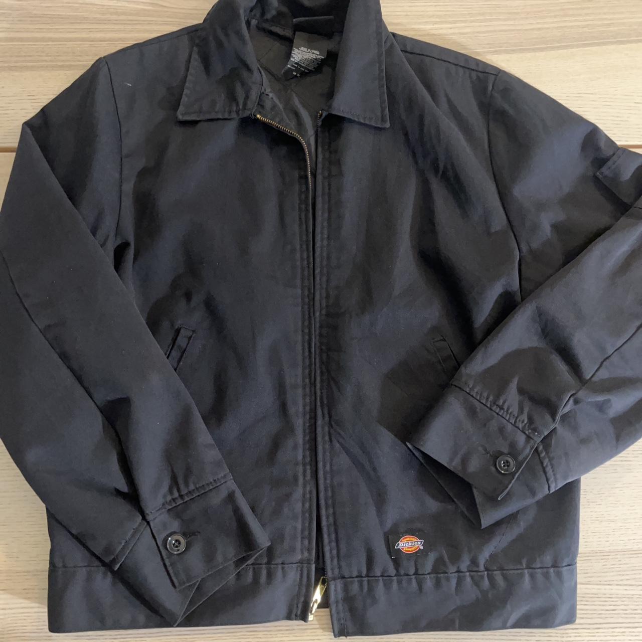 vintage black dickies collared jacket! super cute... - Depop