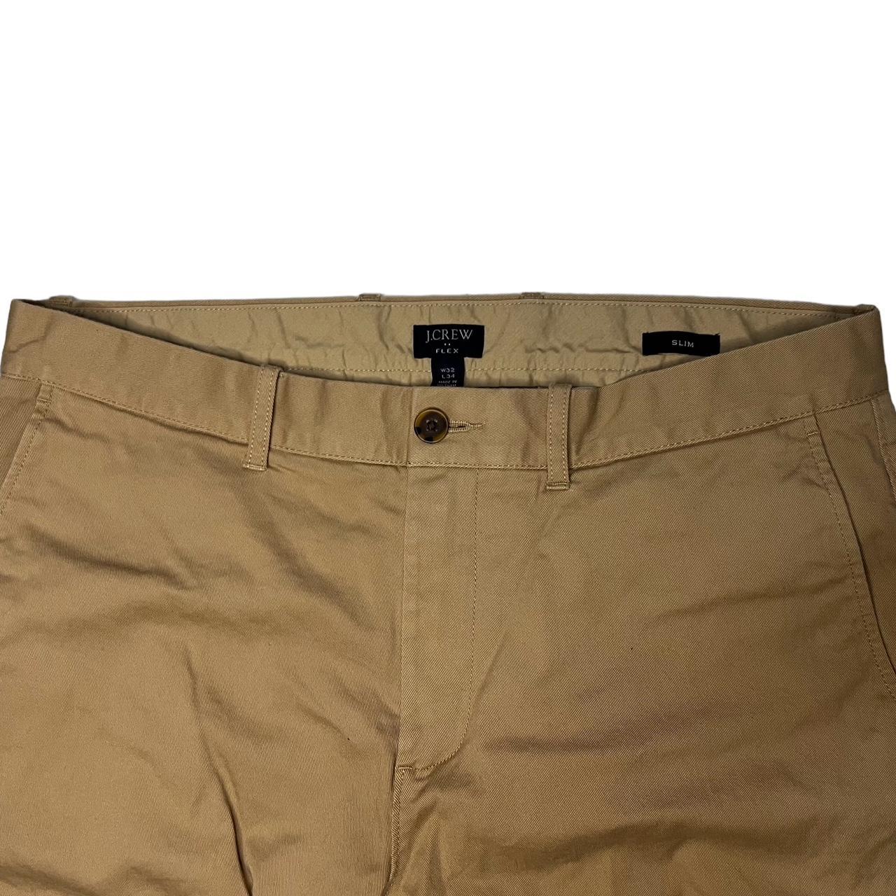 j.crew chinos 32x34 khaki flex slim message for... - Depop