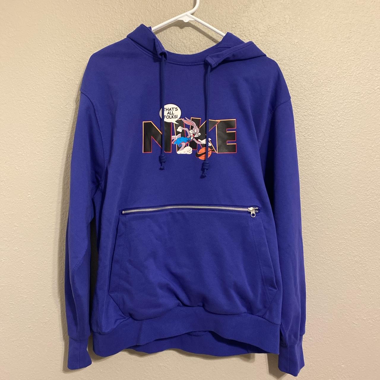 Purple Dri-fit Space Jam Nike Hoodie, Men’s Size... - Depop