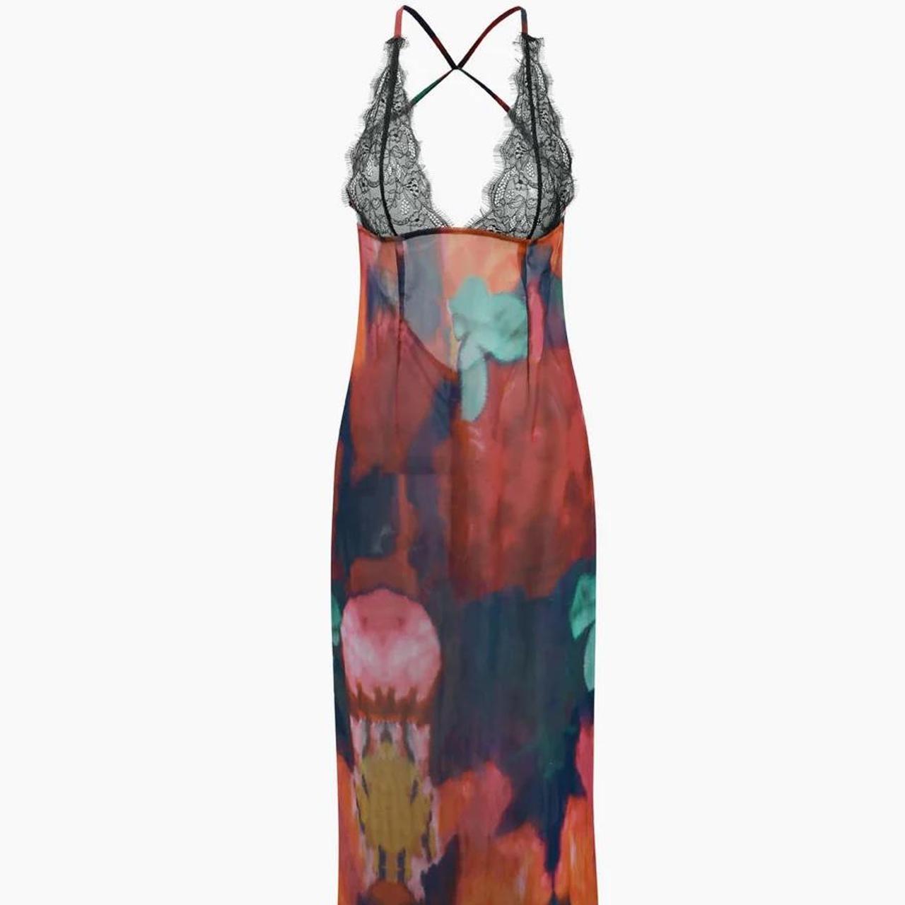 Rat and boa dupe lace floral dress; bought from... - Depop