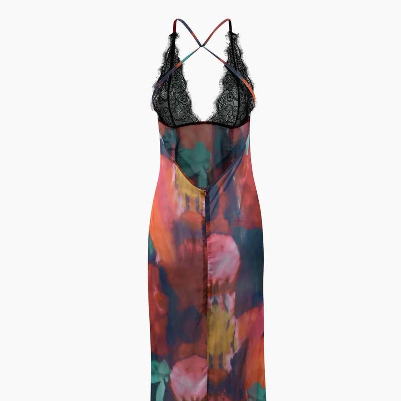 Rat and boa dupe lace floral dress; bought from... - Depop