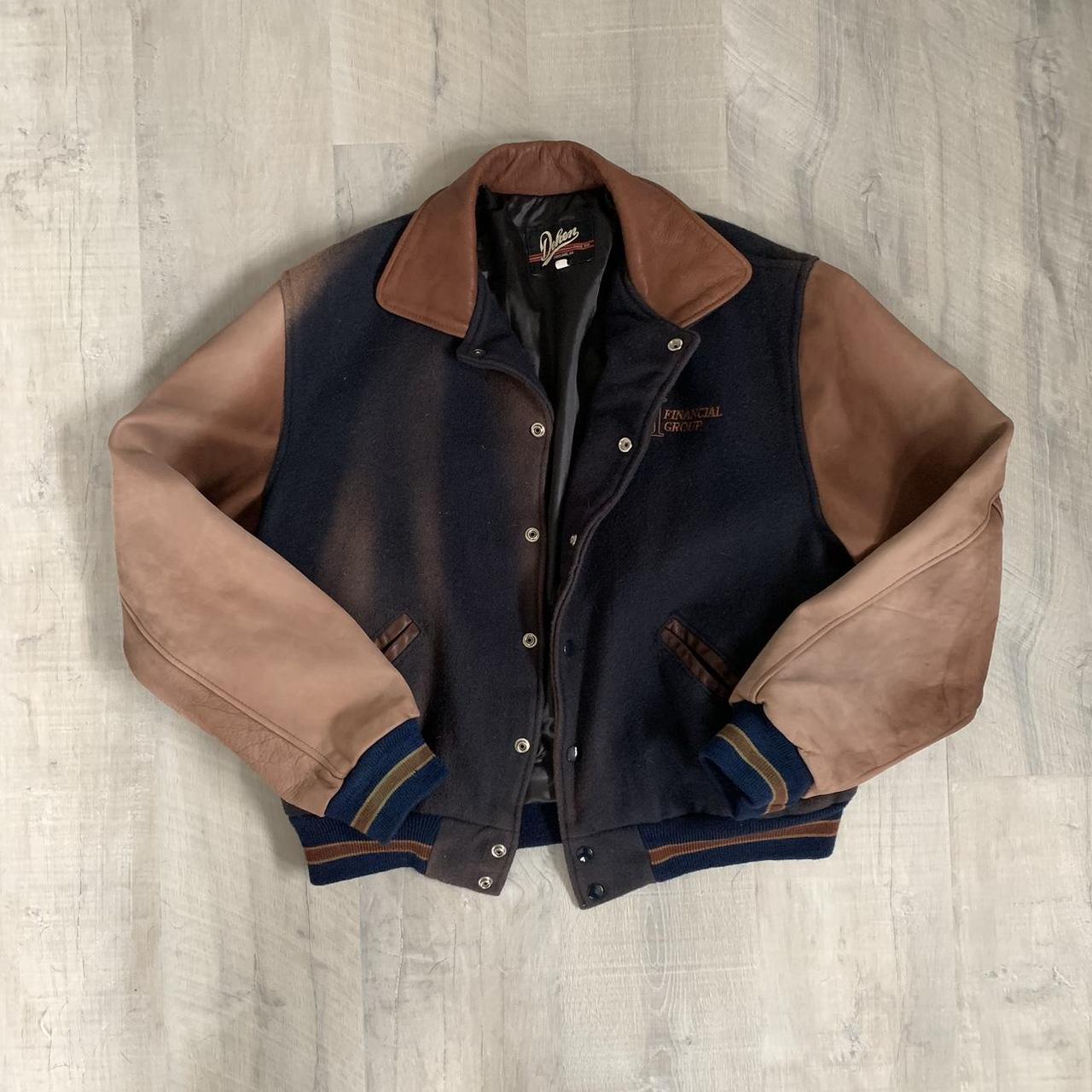 Vintage Letterman Jacket size L sun faded hits. dope... - Depop