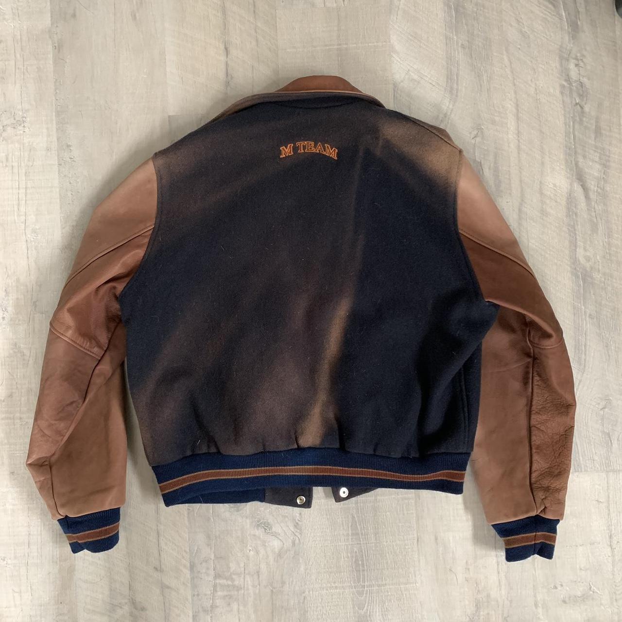 Vintage Letterman Jacket size L sun faded hits. dope... - Depop