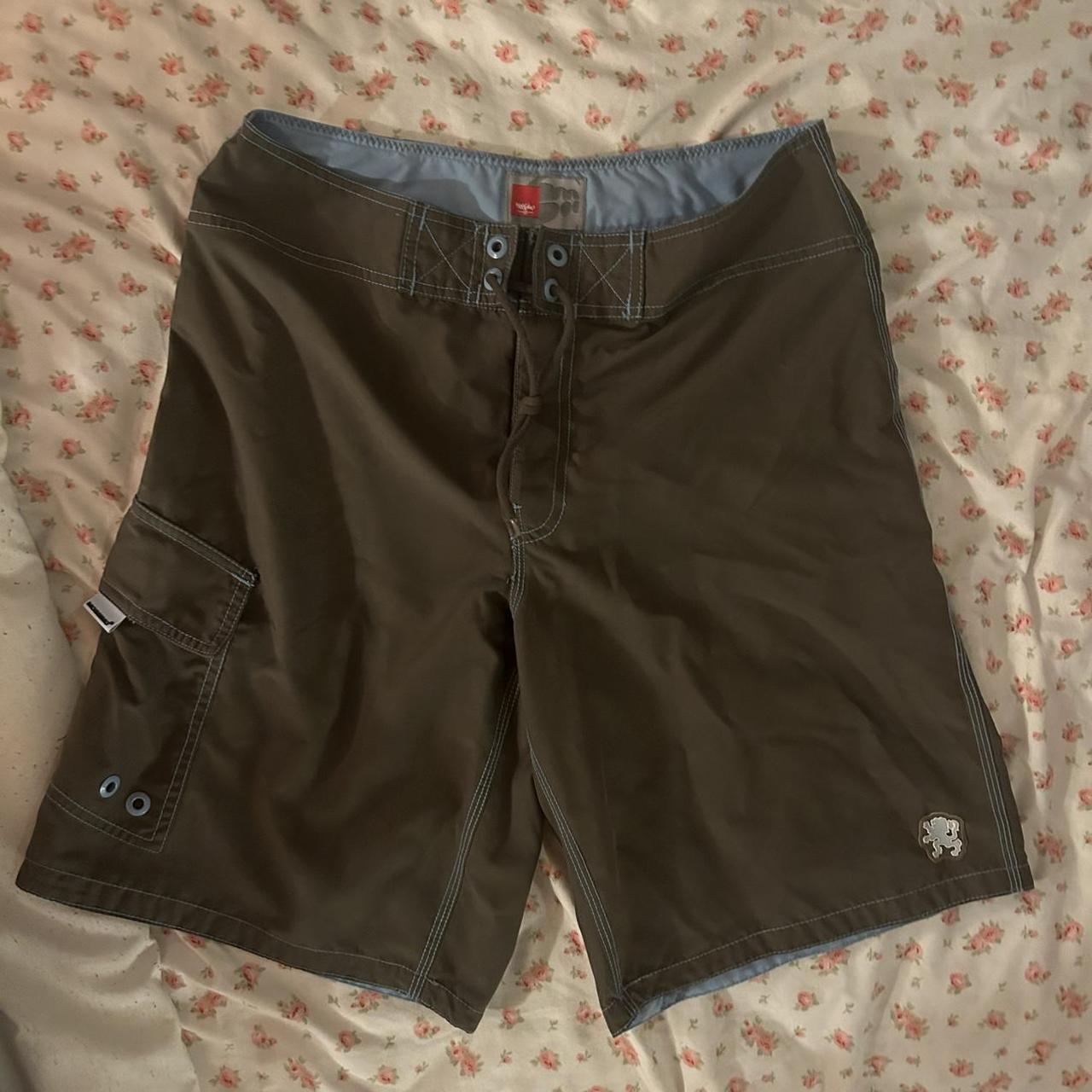 olive green mossimo men’s board shorts, size 30... - Depop