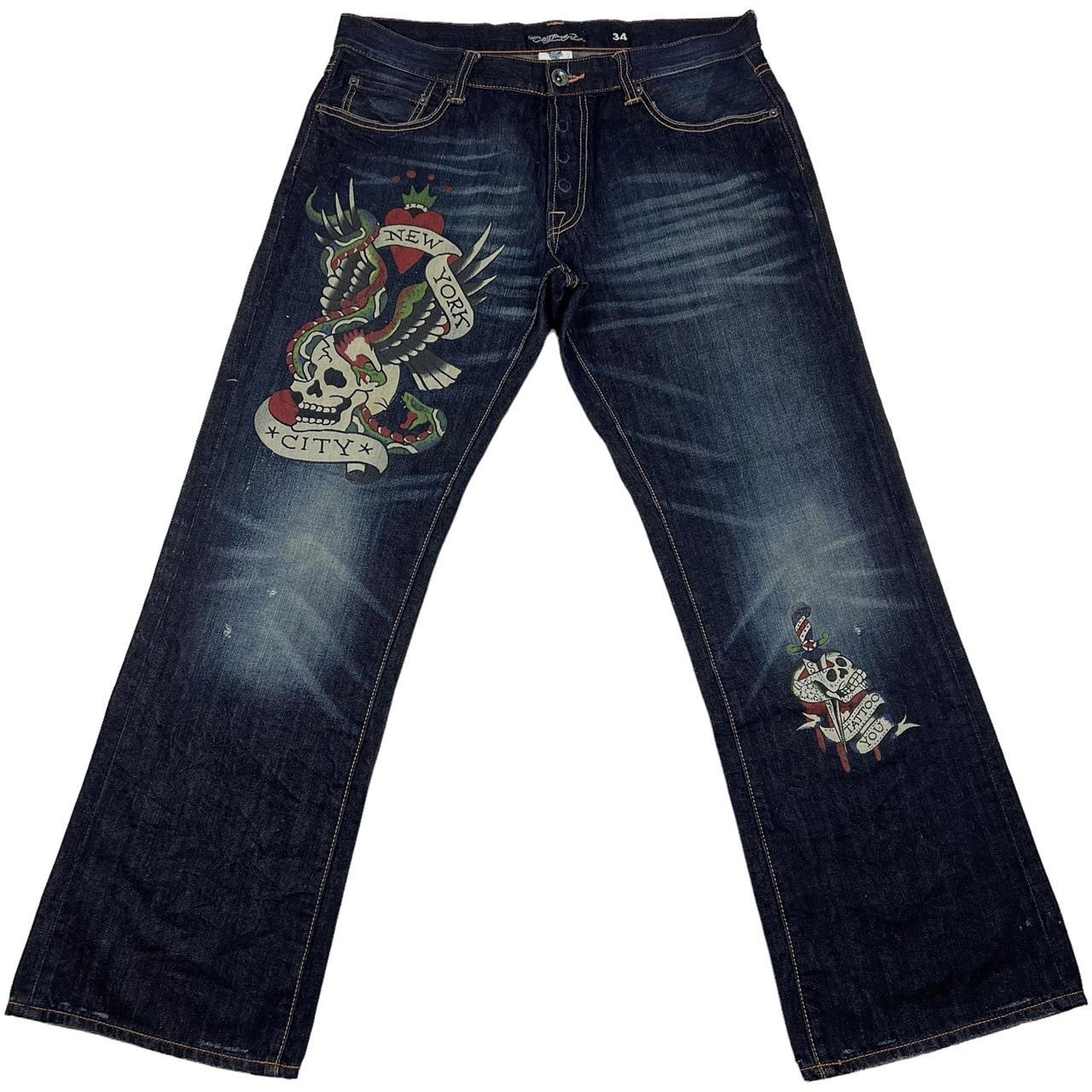 Ed Hardy Men's Multi Jeans | Depop