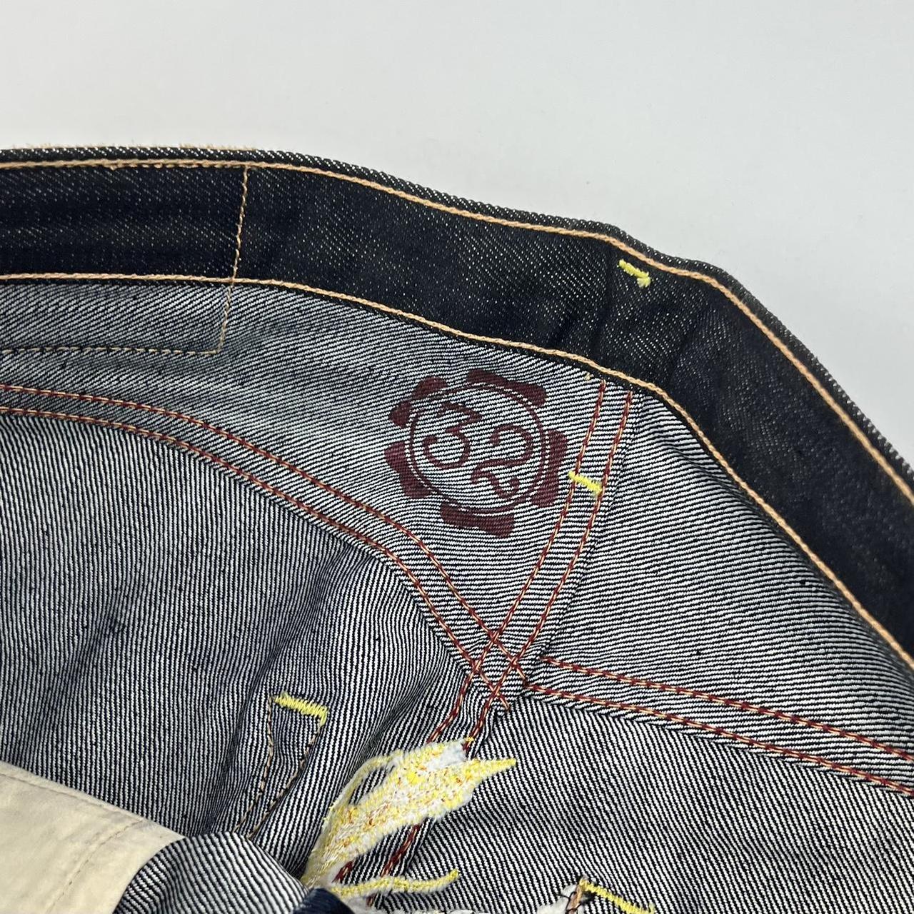 Sugoi Embroidered Dragon Japanese Denim Jeans... - Depop