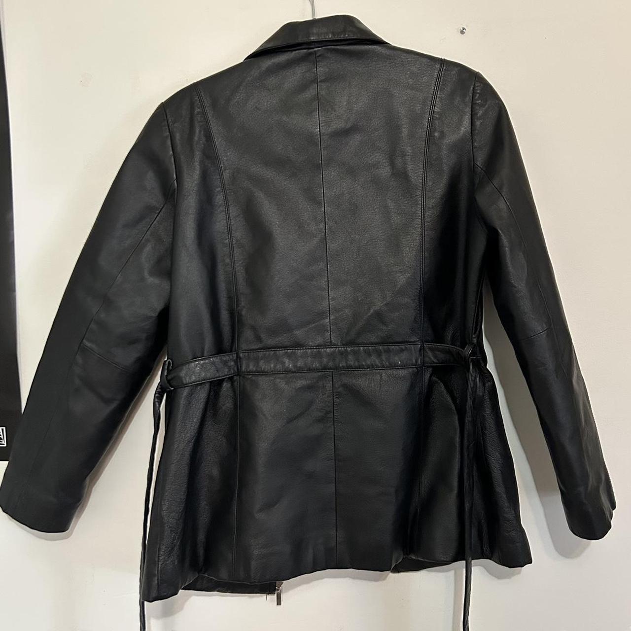 Outbrook 90s vintage genuine leather zip front... - Depop