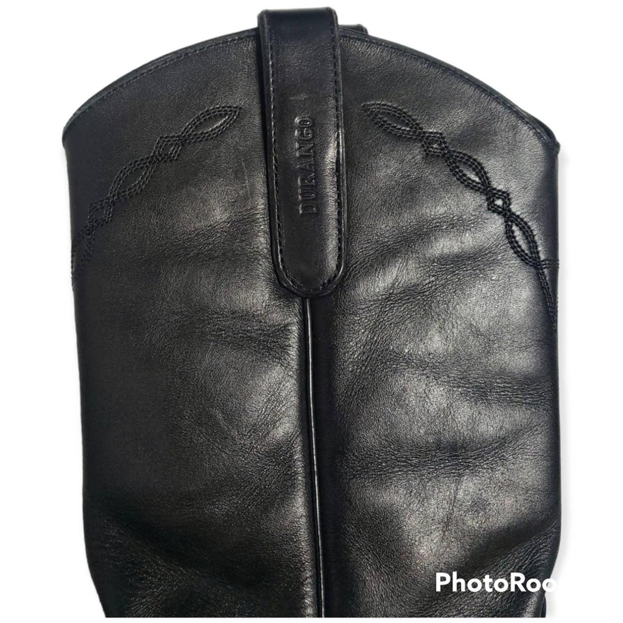 DURANGO Woman's Boot Black Leather sz 6½. 2in heel.... - Depop