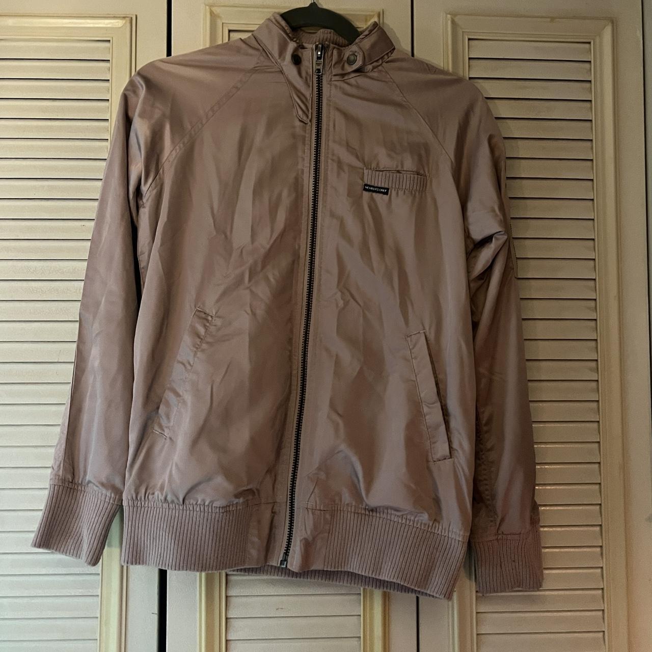 Pink/Tan Member’s Only Jacket 💞 Few loose threads,... - Depop