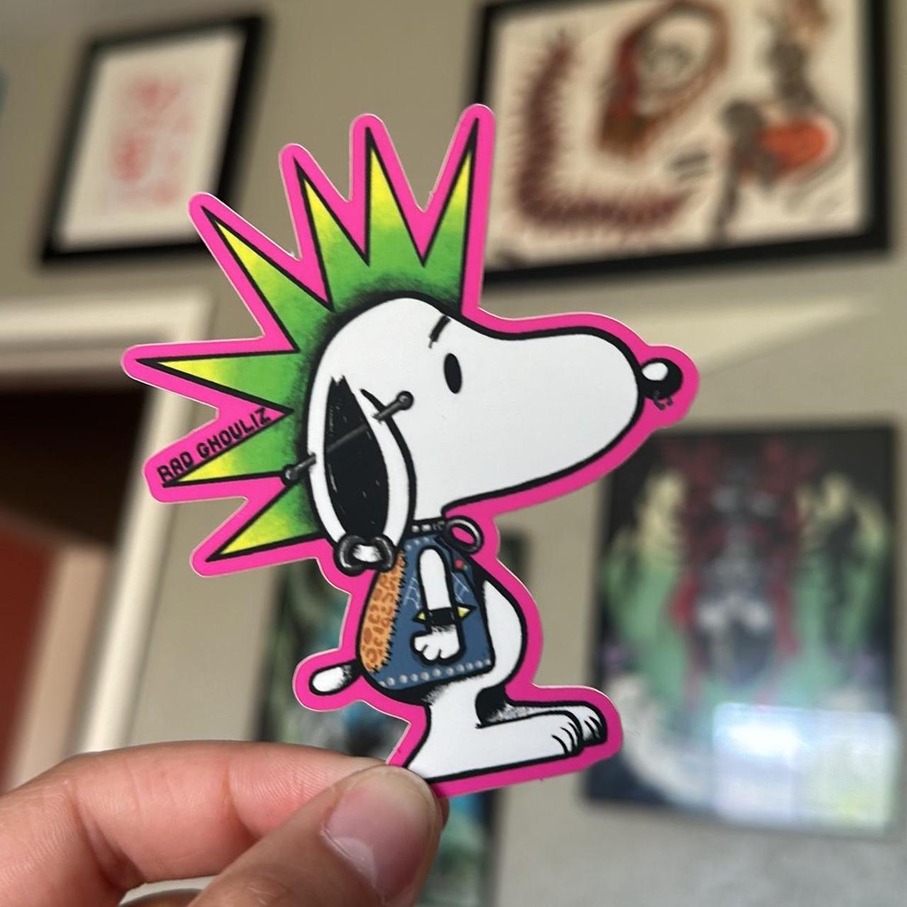 Matte Punk Snoopy sticker 3”x3” Shipped through... - Depop
