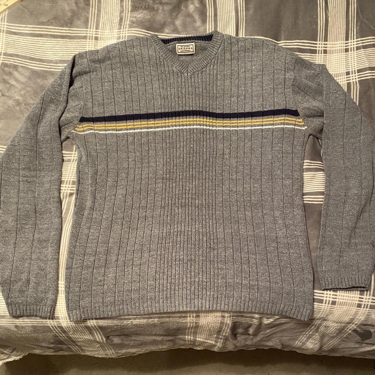 Arizona Grey large ribbed sweater... - Depop