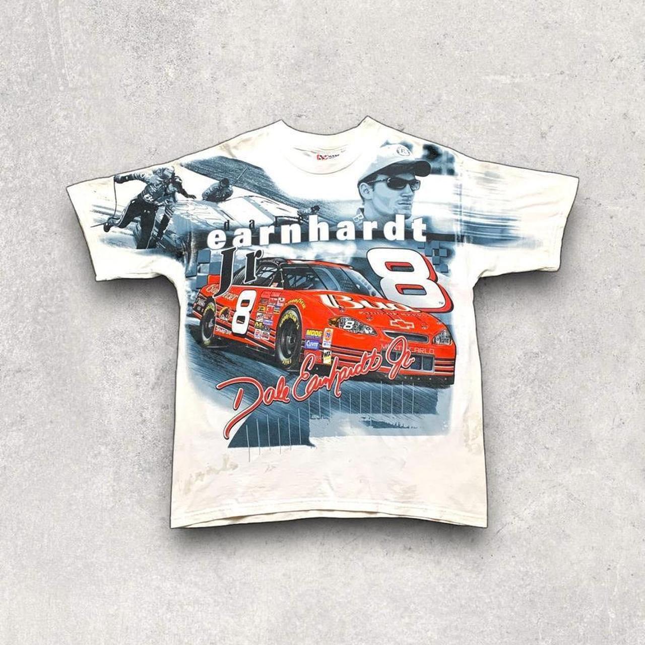 Vintage nascar tshirt 90s NASCAR all over print... - Depop