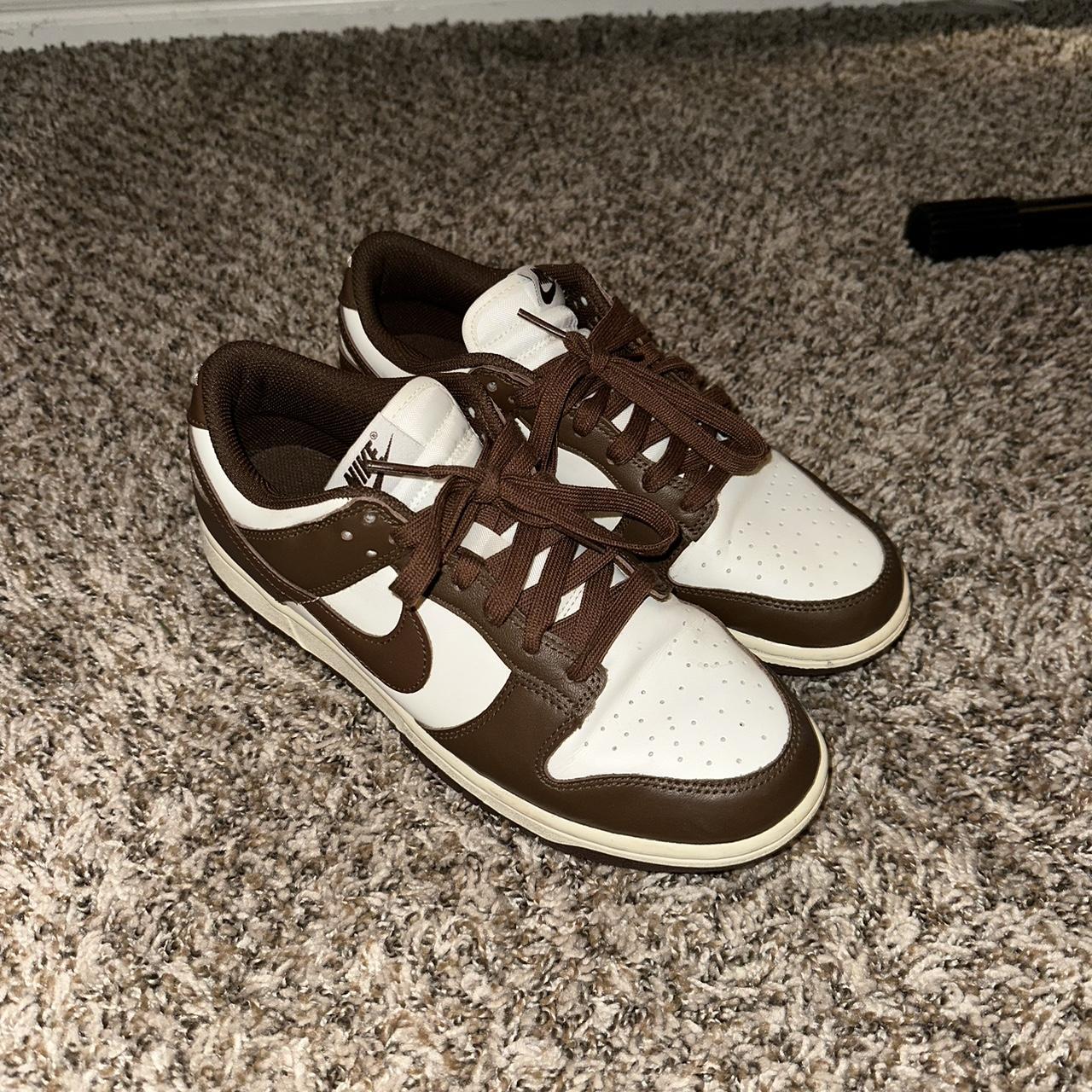 Basically BRAND NEW Brown Nike Dunks -size... | Depop