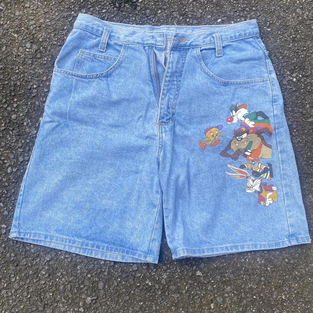 Vintage Jerry Leigh Looney Tunes Jorts Size... - Depop