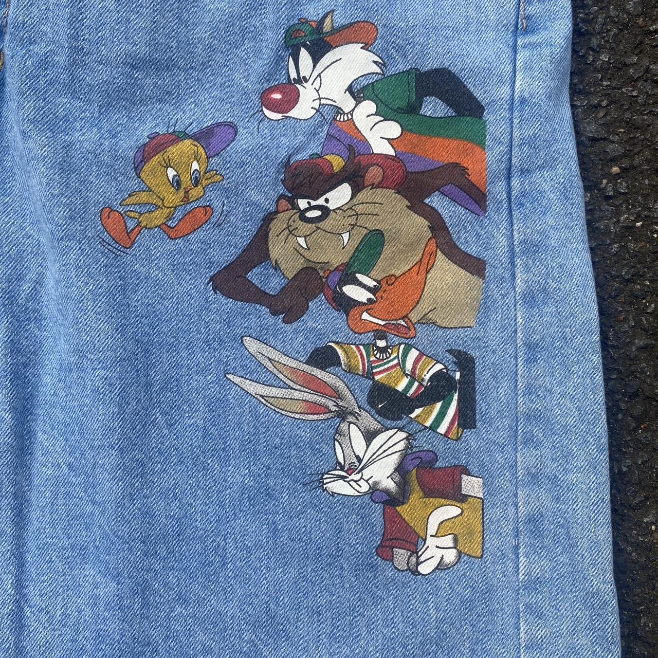 Vintage Jerry Leigh Looney Tunes Jorts Size... - Depop