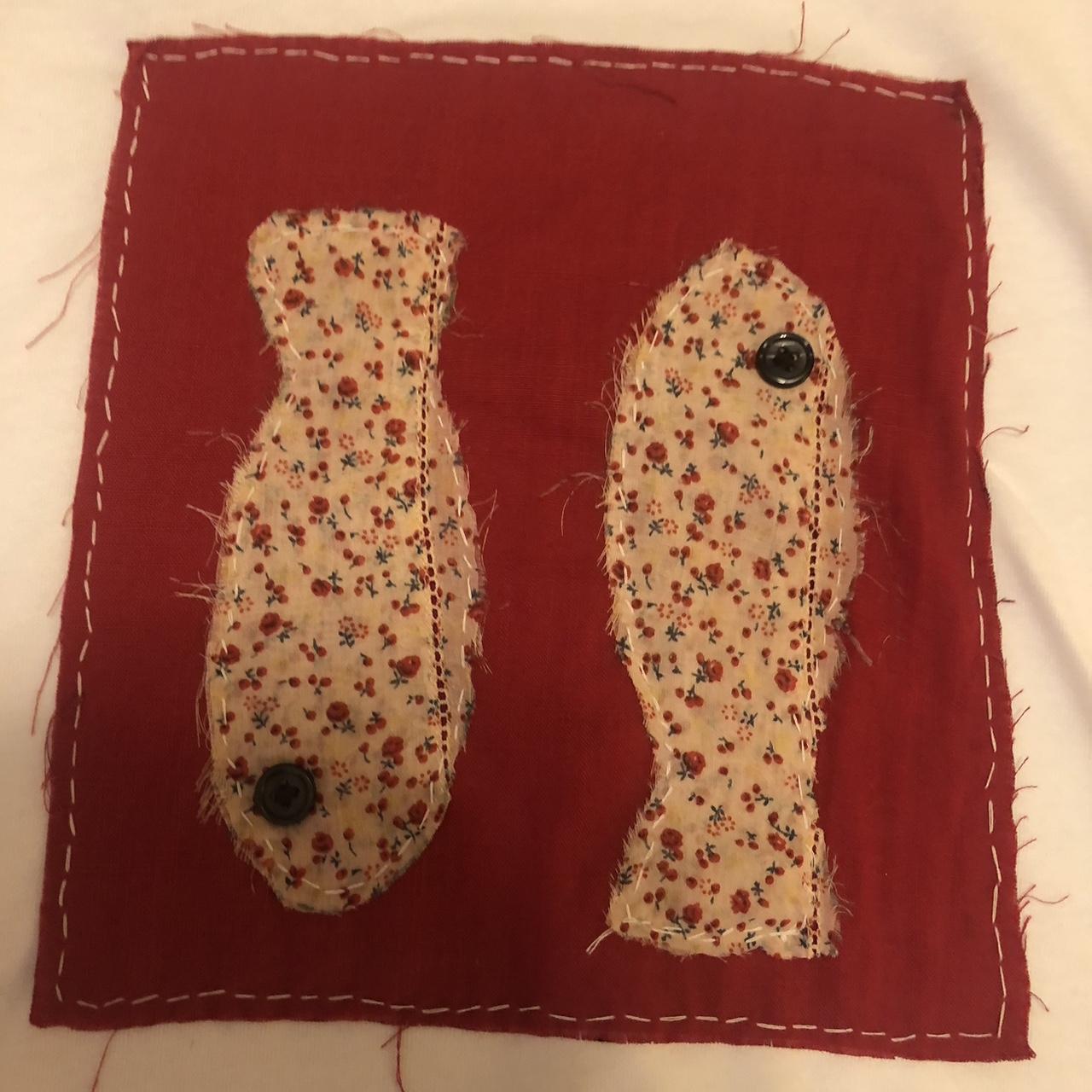 Handmade Twin Fish Baby Tee 100% handmade by me... - Depop