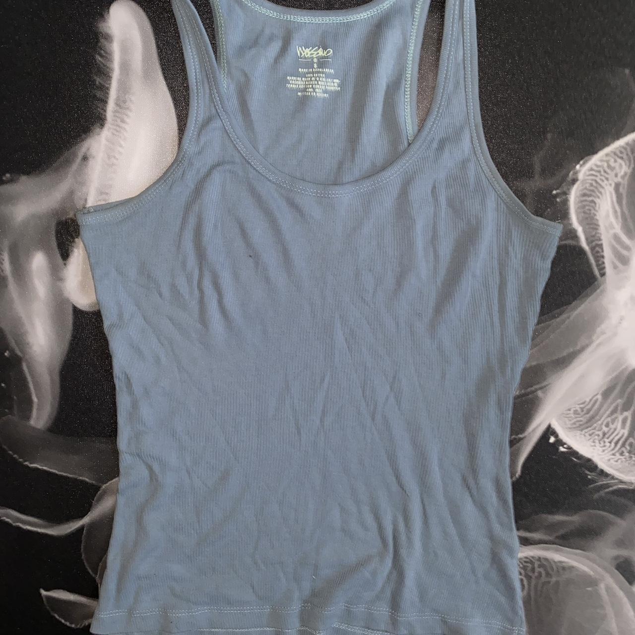 Mossimo ribbed tank top in cornflower blue in great... - Depop