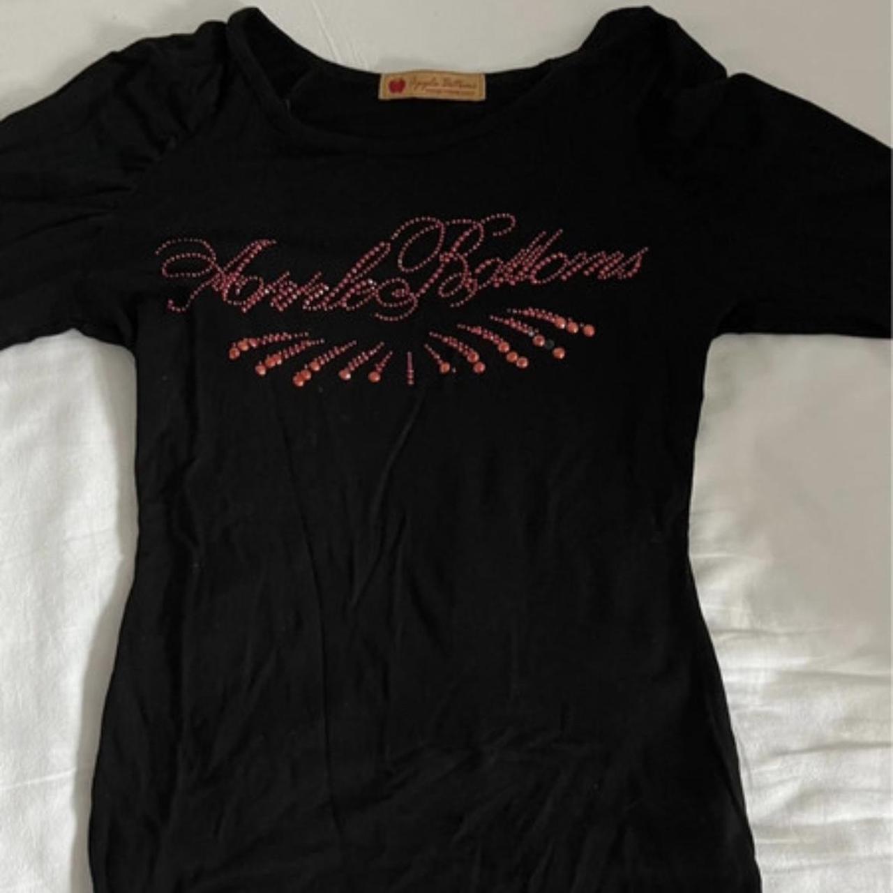 super rare apple bottoms long sleeve top with ruched... - Depop