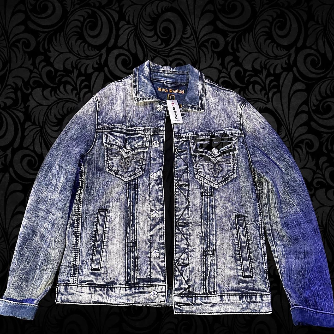 Brand New Rock Revival Jean Jacket Large Never... - Depop