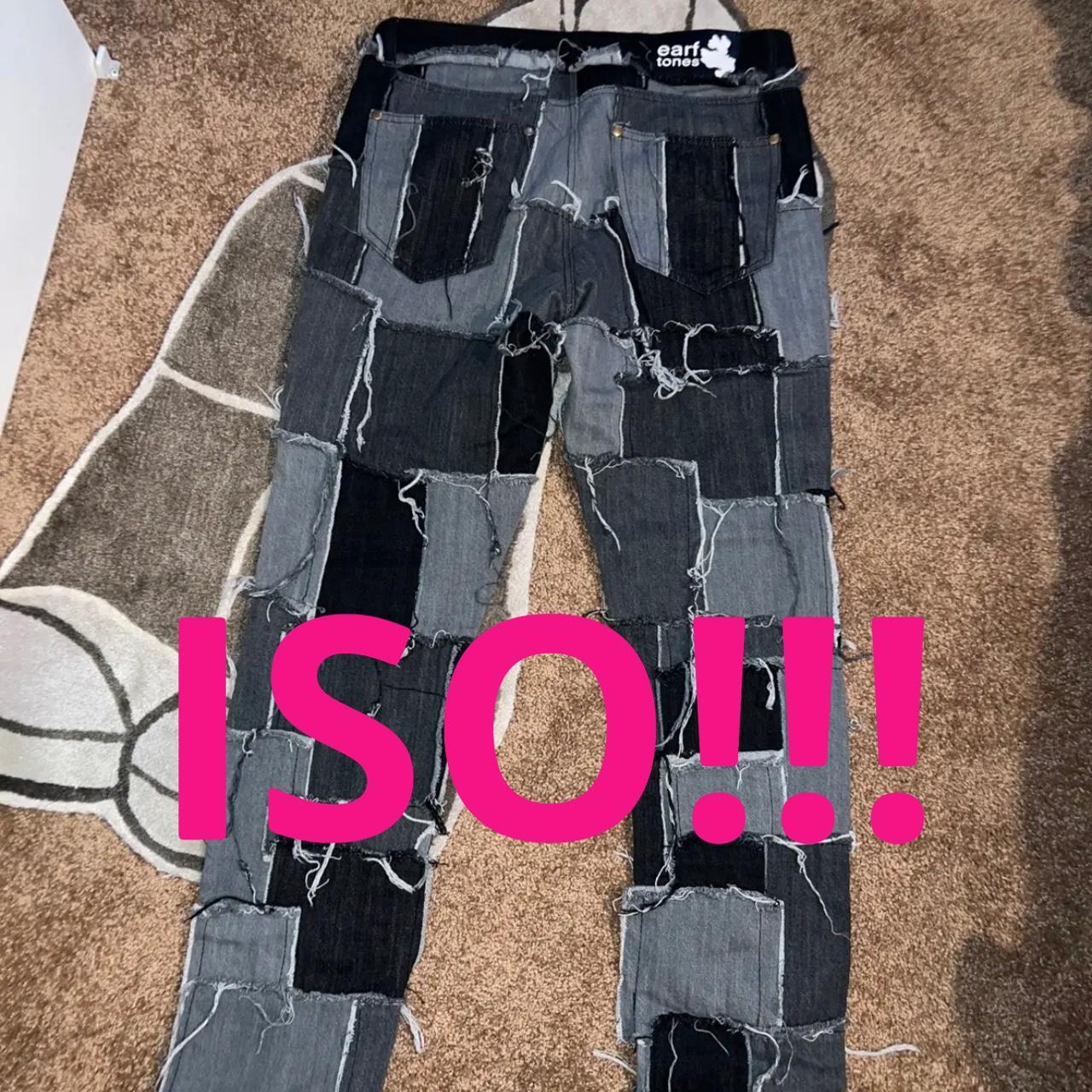 I’m searching for these Earftones patchwork jeans... - Depop